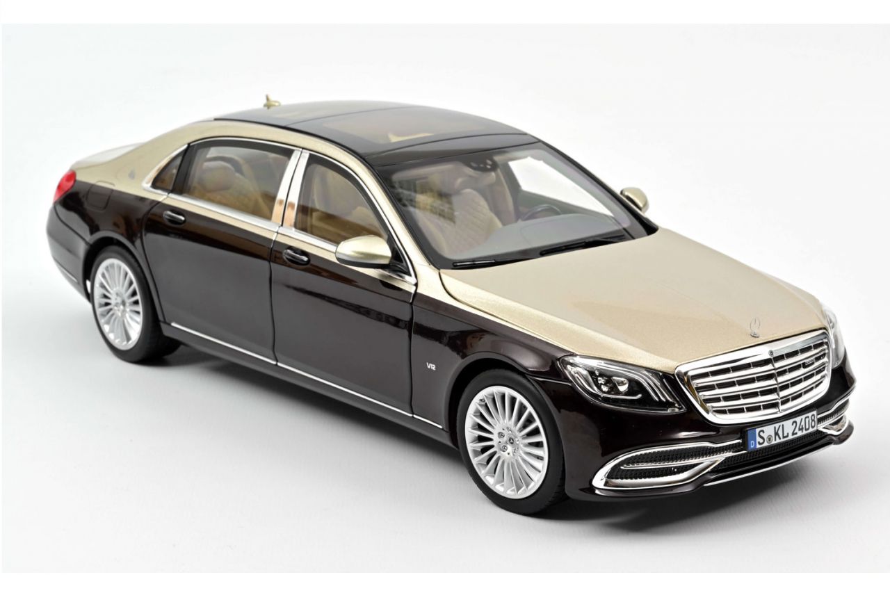 Norev Mercedes Maybach S650 W222 2018 dark red metallic silver 183428 ...